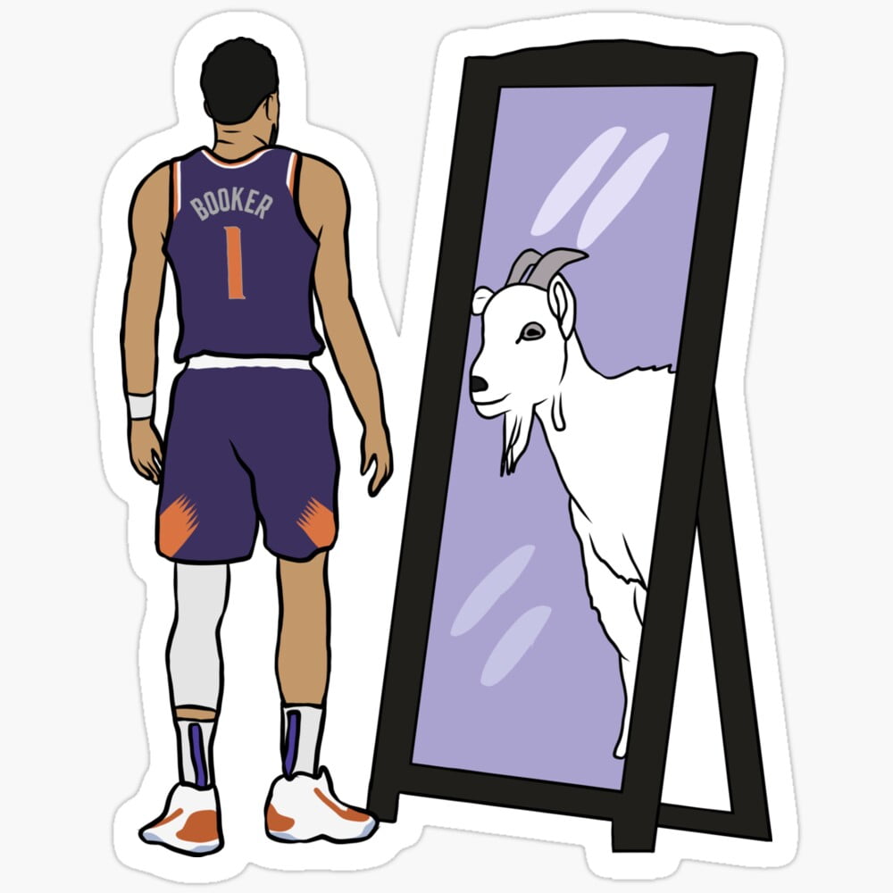 Devin Booker Mirror Goat Sticker Phone Decal Water Bottle Stickers Car ...