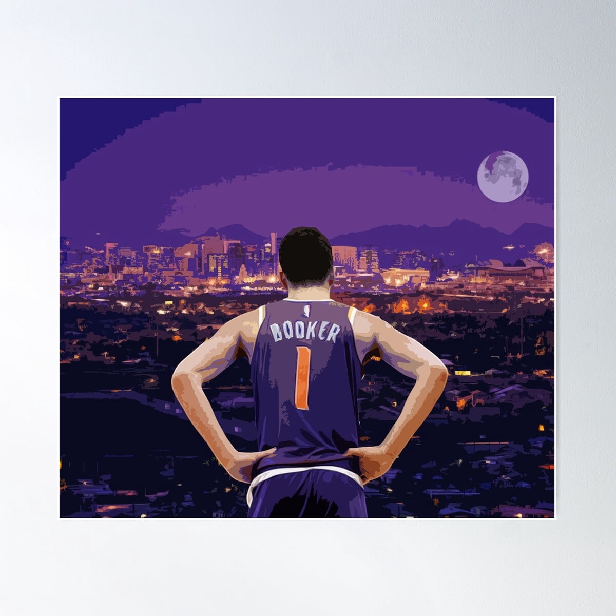 Devin Booker Poster Wall Art, Modern Wall Decor, 24x36 UNFRAMED ...