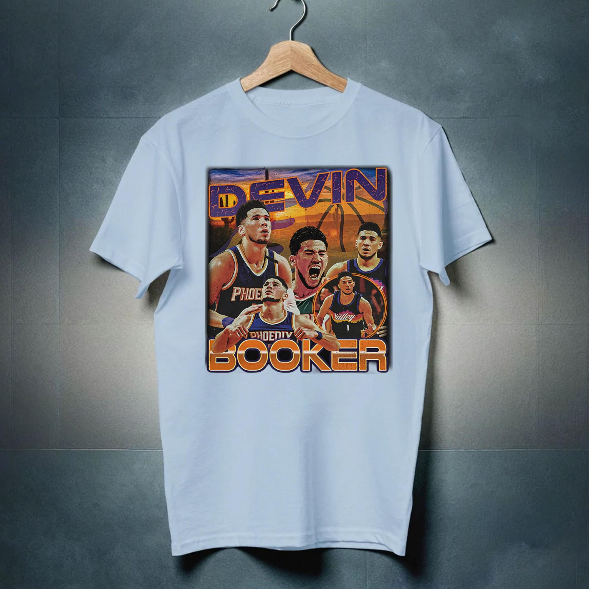 Devin Booker Shirt Vintage Devin Booker Graphic Tee Dbook Jersey Bootleg 90s Style Oversized T ...
