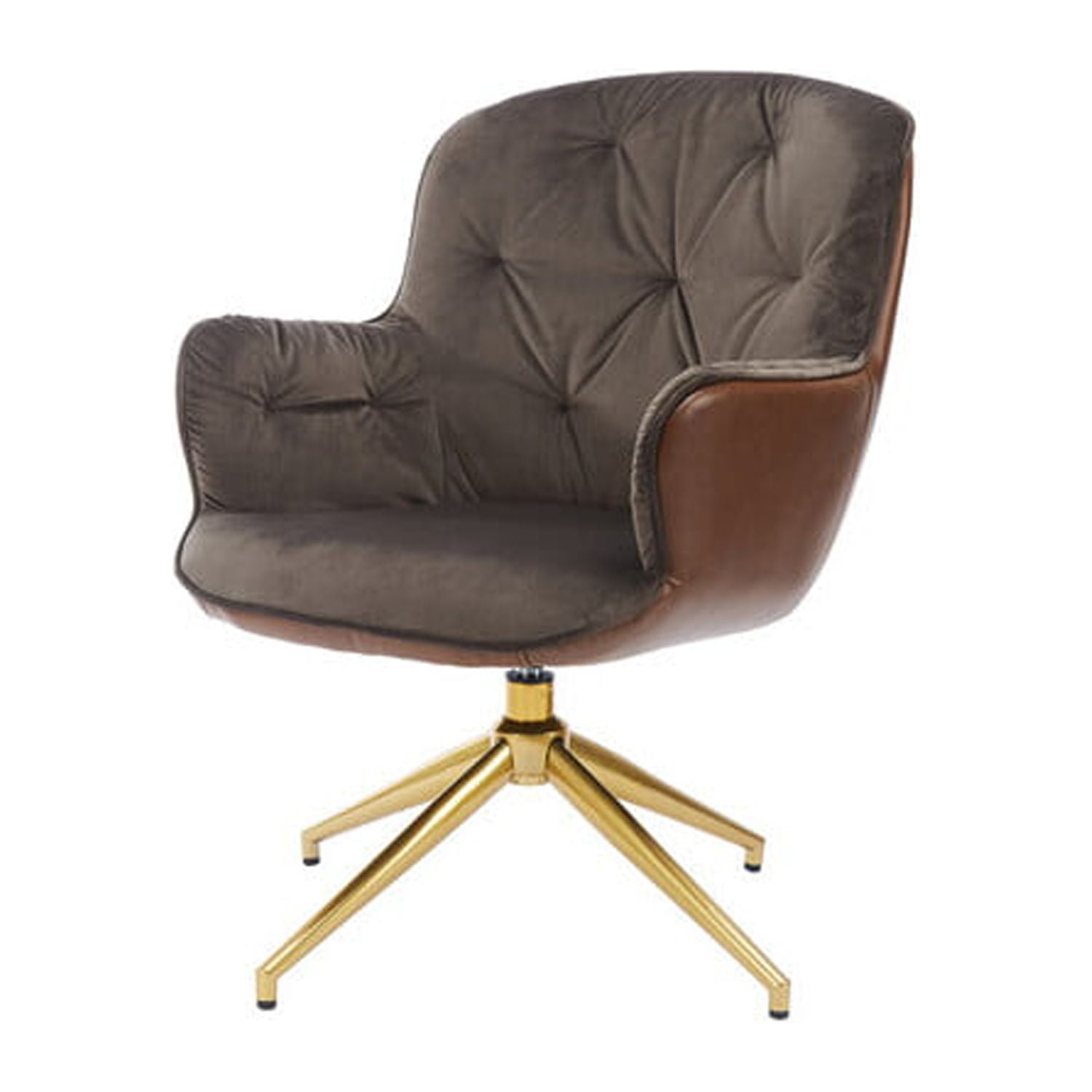 Lilola Home Devin Brown Swivel Accent Chair - Walmart.com