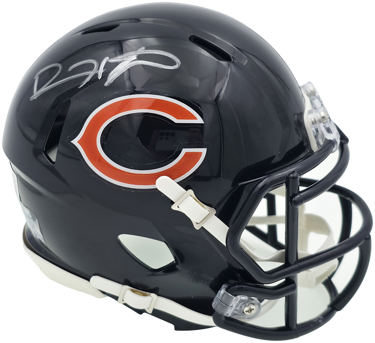 Devin Hester Autographed Chicago Bears Blue Speed Mini Helmet Beckett ...