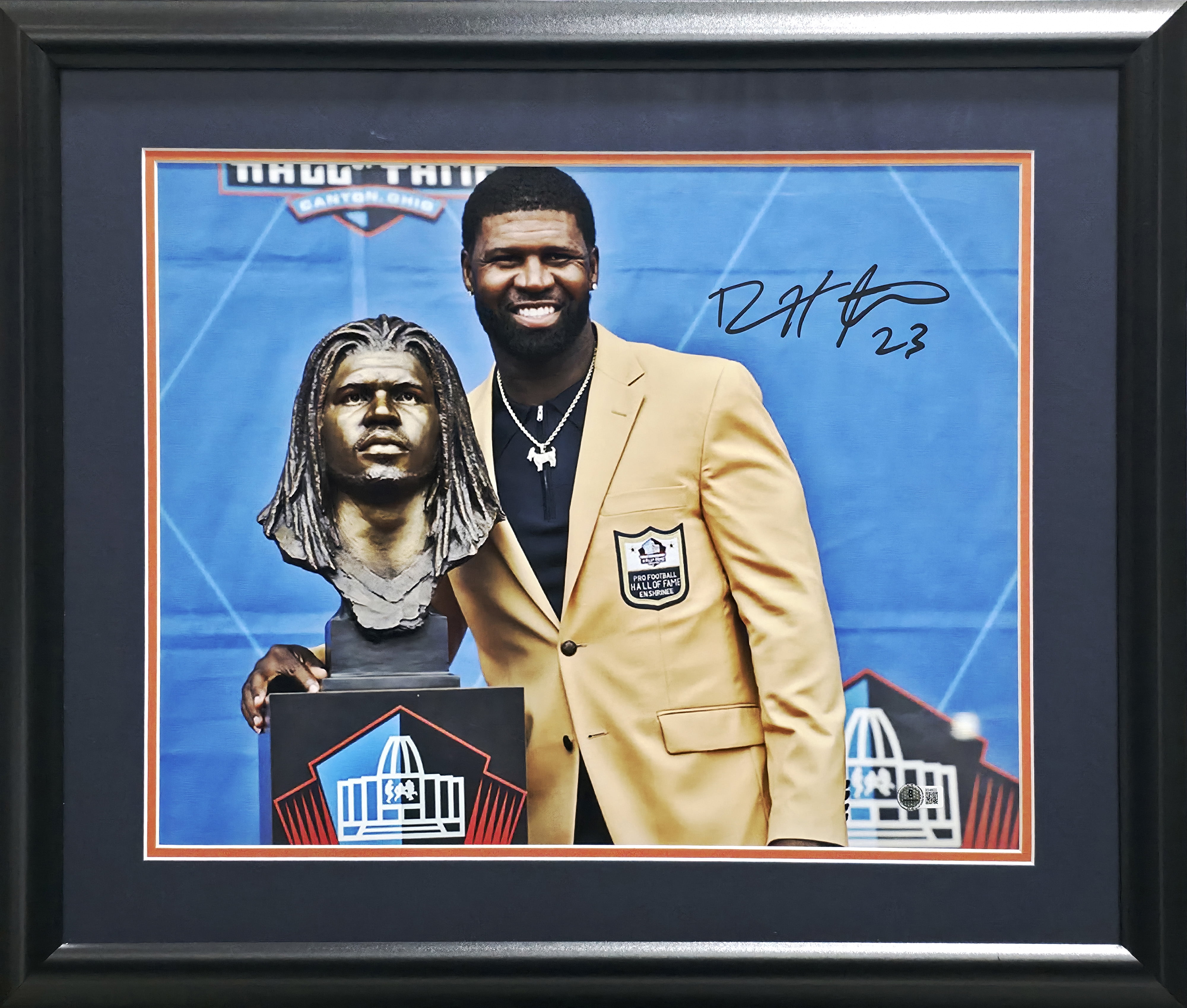 Devin Hester Autographed Framed 16x20 Photo Chicago Bears HOF Ceremony ...