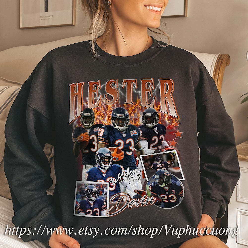 Devin Hester Vintage Ed T Shirt Wide Receiver Homage Graphic Unisex Long Sleeve Bootleg Retro