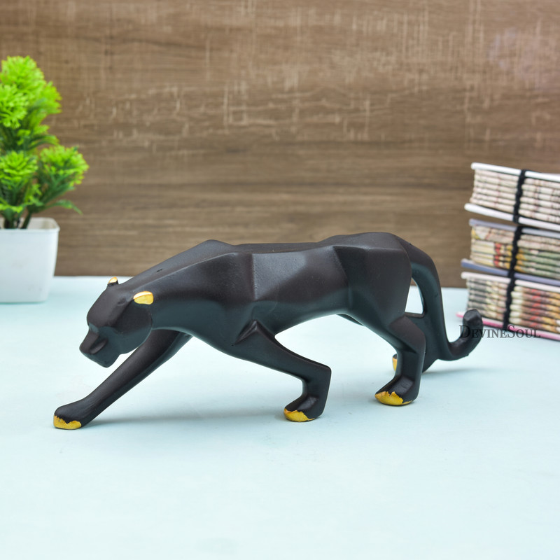 DevineSoul Export Quality Resin Hand Painted Jaguar Showpiece for Home ...