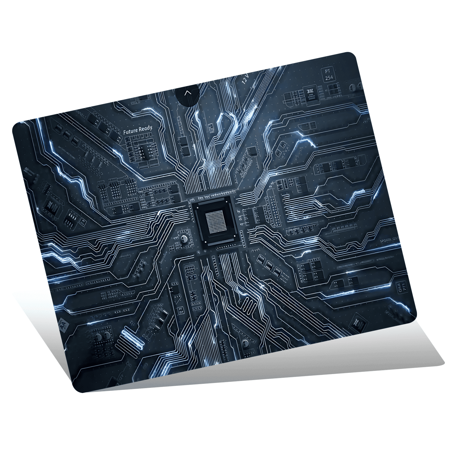 Devineresse Glass Mousepad for Gaming, Technology Chip Hard Mouse Pad ...