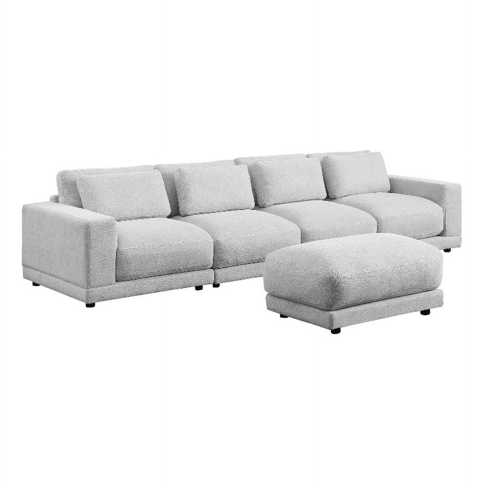 Devion Furniture 5-Piece Upholstered Fabric & Velvet Modular Sofa in ...