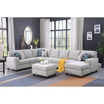 Lexicon Lewes 2-Piece Leather Match Sectional with Right Chaise in ...
