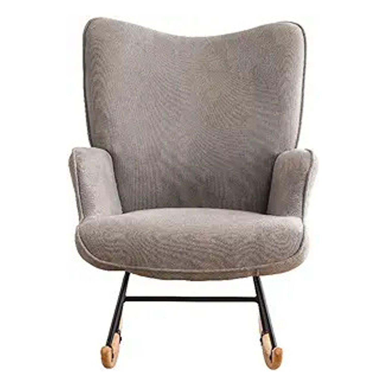Devion Furniture Contemporary Modern Style Rocking Chair-Fabric Accent ...