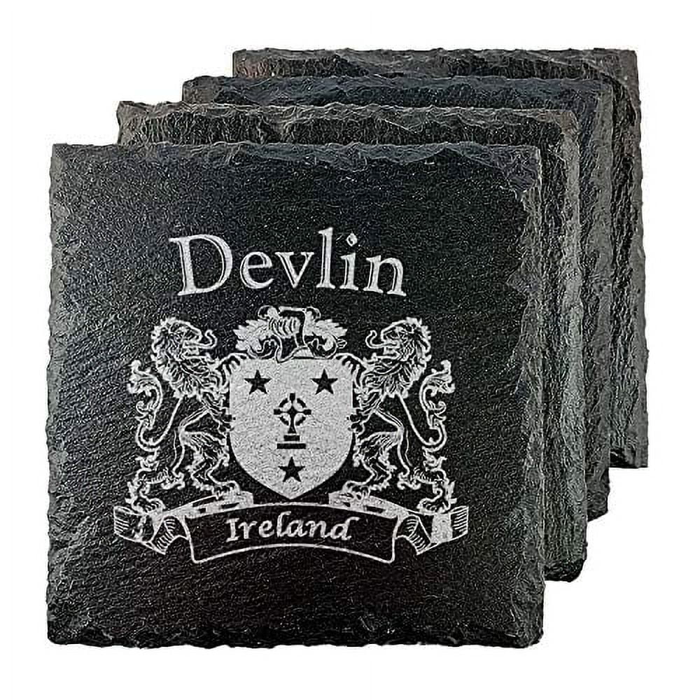 Devlin Irish Coat of Arms Slate Coasters - Set of 4 - Walmart.com