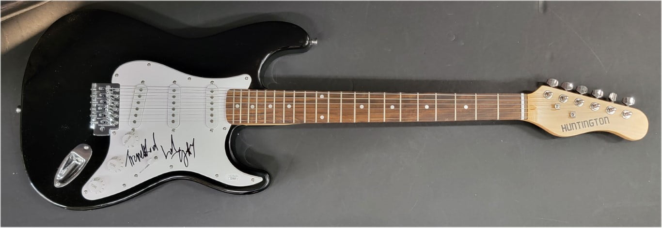 Devo Hand Signed Autographed Guitar Bob Casale Gerald Casale BAS ...