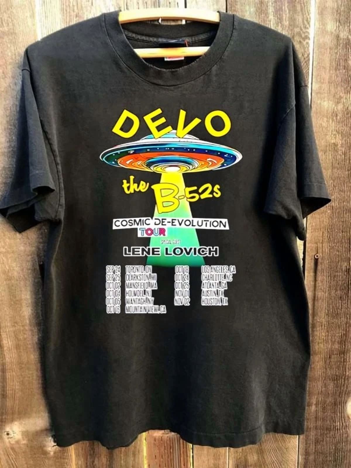 Devo The B-52’s Cosmic De-Evolution Tour 2025 short sleeve Tee, Devo ...