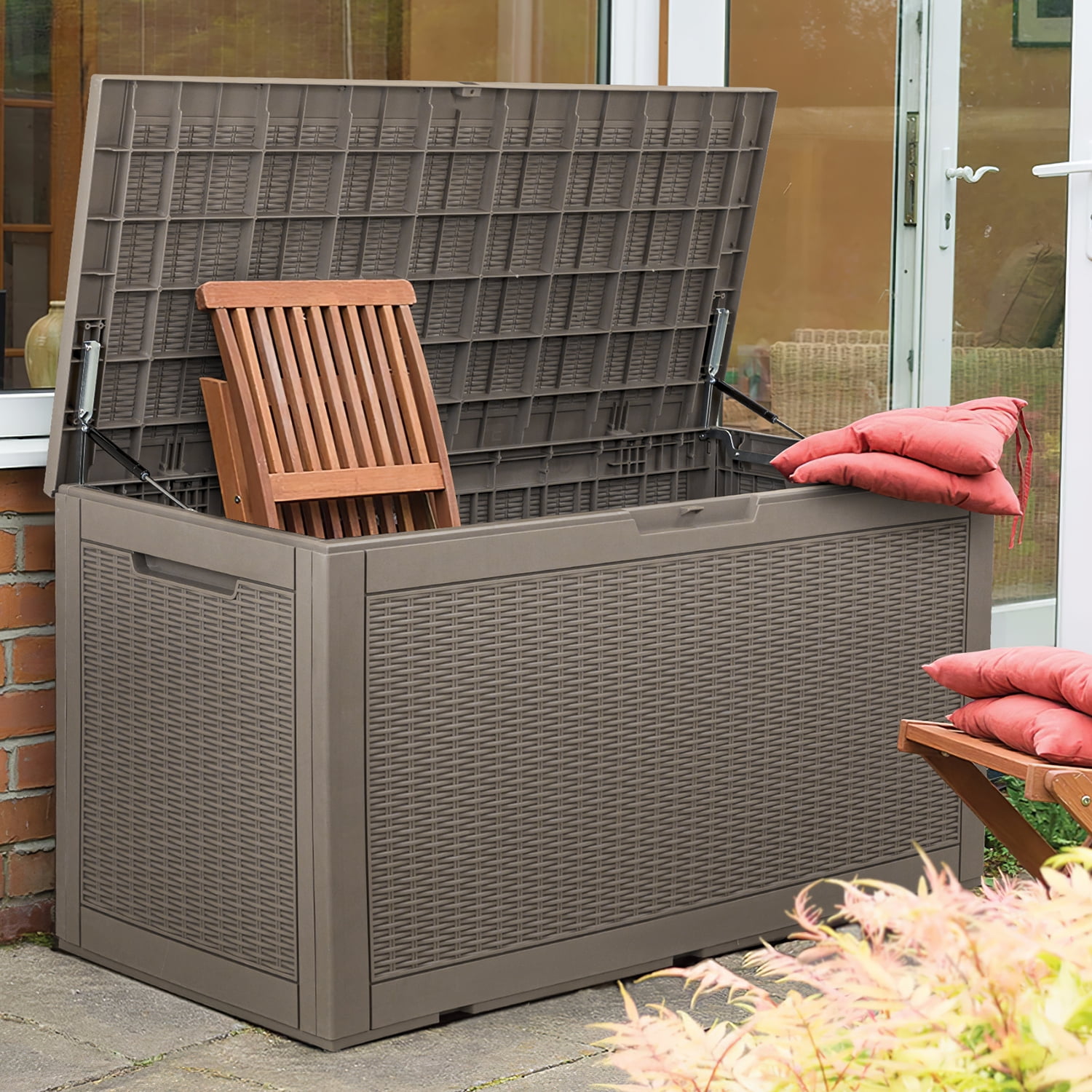 Devoko 100 Gallon Outdoor Patio Box Deck Plastic Nepal | Ubuy