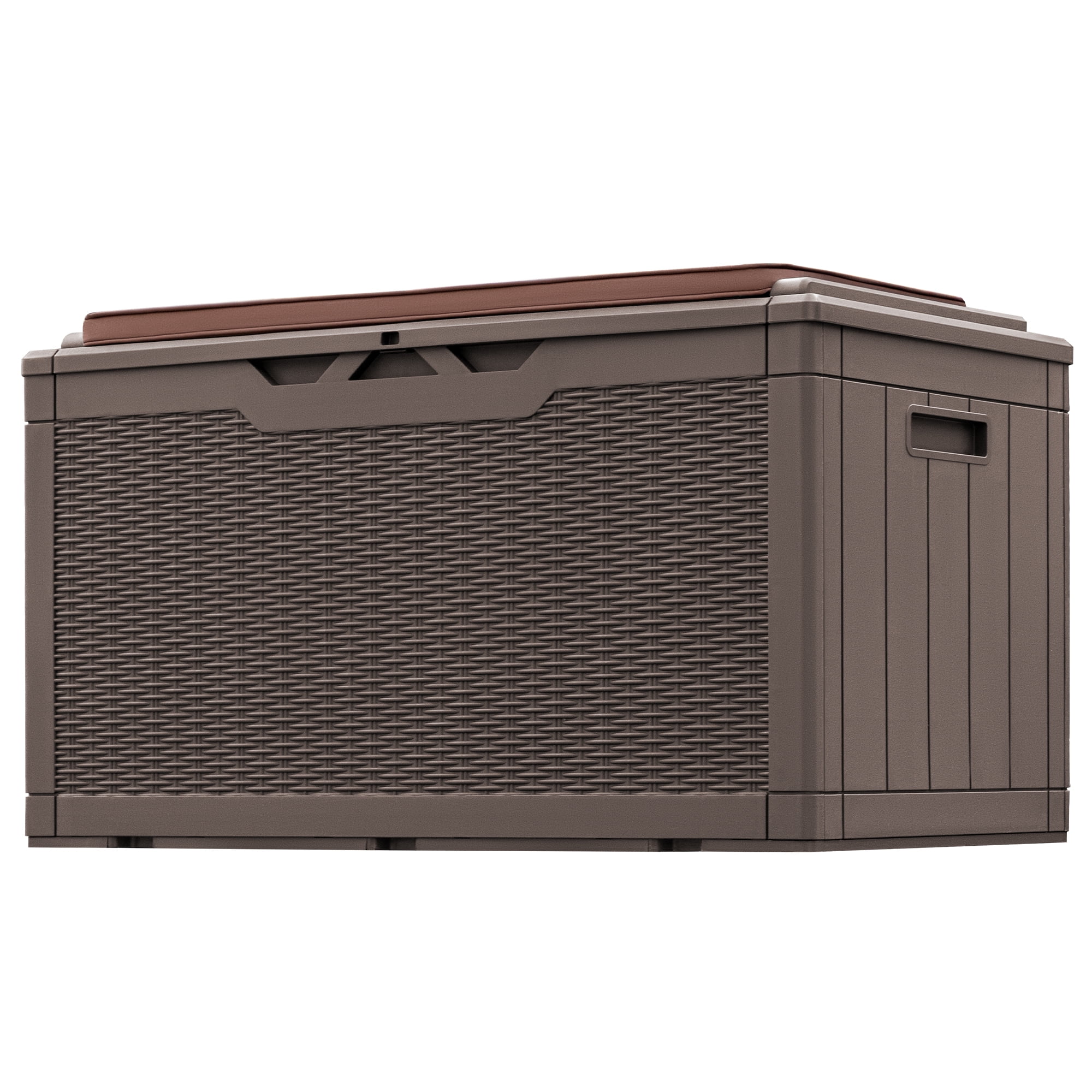 Devoko 100 Gallon Outdoor Resin Deck Box, Lockable Waterproof Storage ...