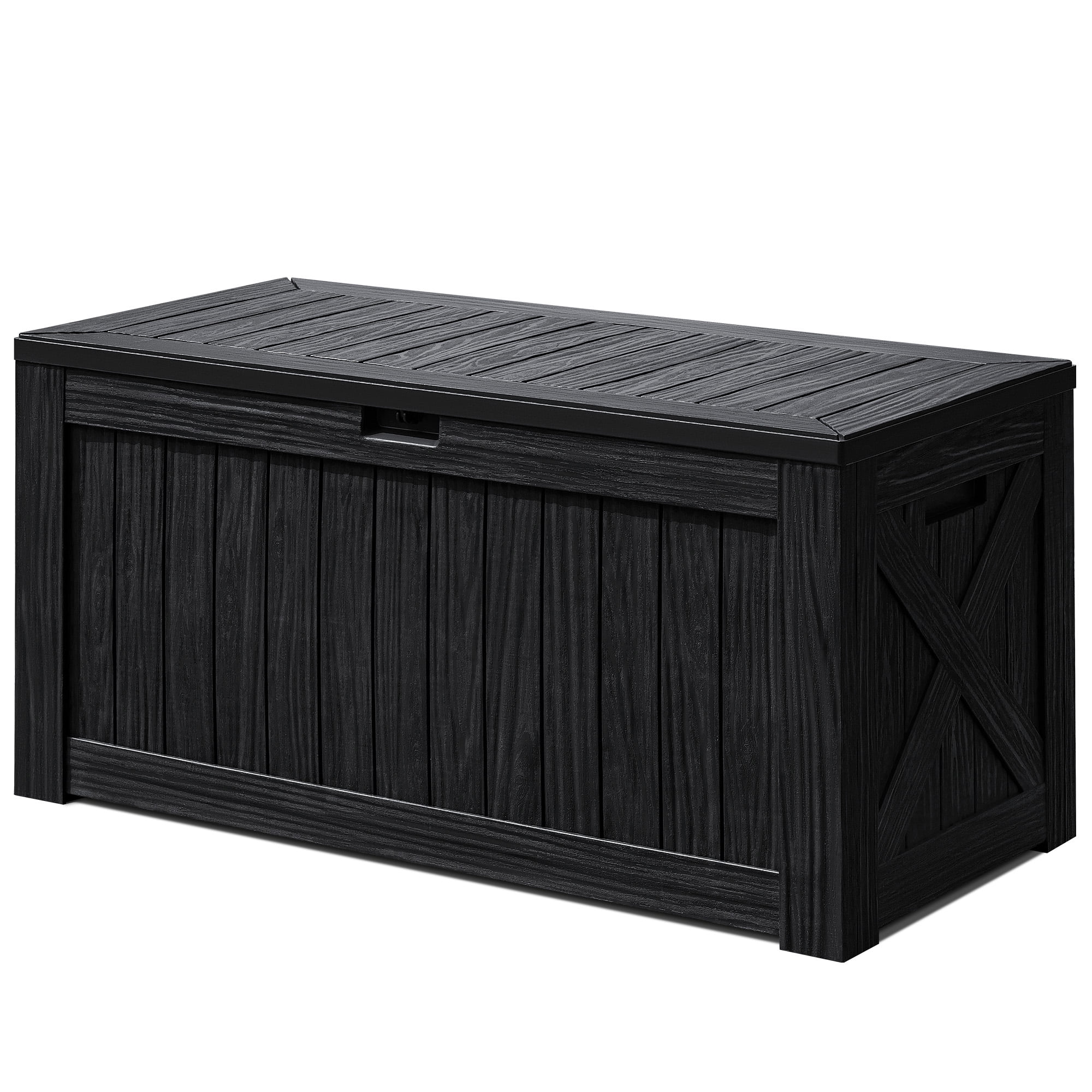 Devoko 120 Gallon Outdoor Patio Box Deck Plastic Resin Storage Box ...