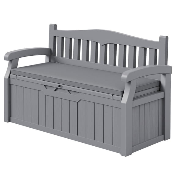 Devoko 82 Gallon Storage Patio Bench with Cushion and Deck Box ...