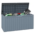 Devoko 99 Gallon Deck Box, Outdoor Storage Container with Lockable Lid ...