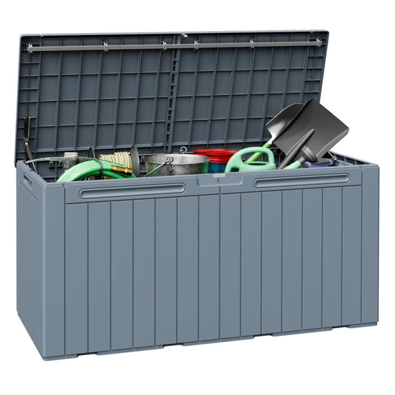 Devoko 99 Gallon Deck Box, Outdoor Storage Container with Lockable Lid ...