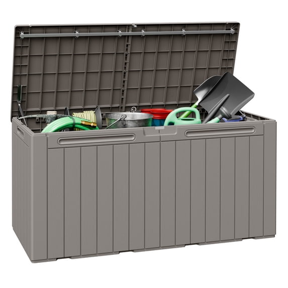 Devoko 99 Gallon Deck Box, Outdoor Storage Container with Lockable Lid ...