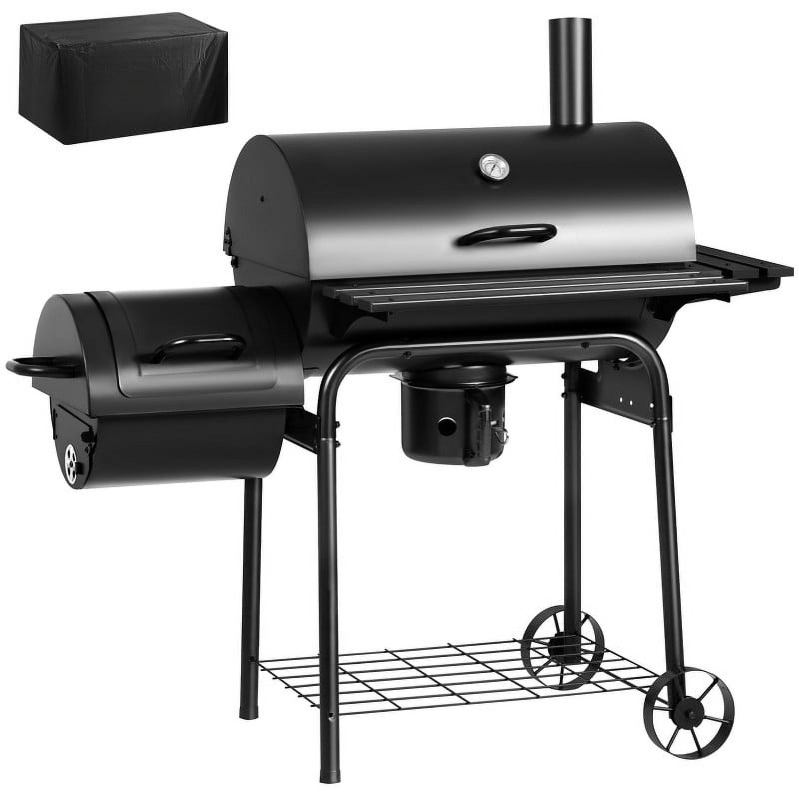 Devoko BBQ Lid Griller with Offset Smoker: Portable Stainless Steel ...