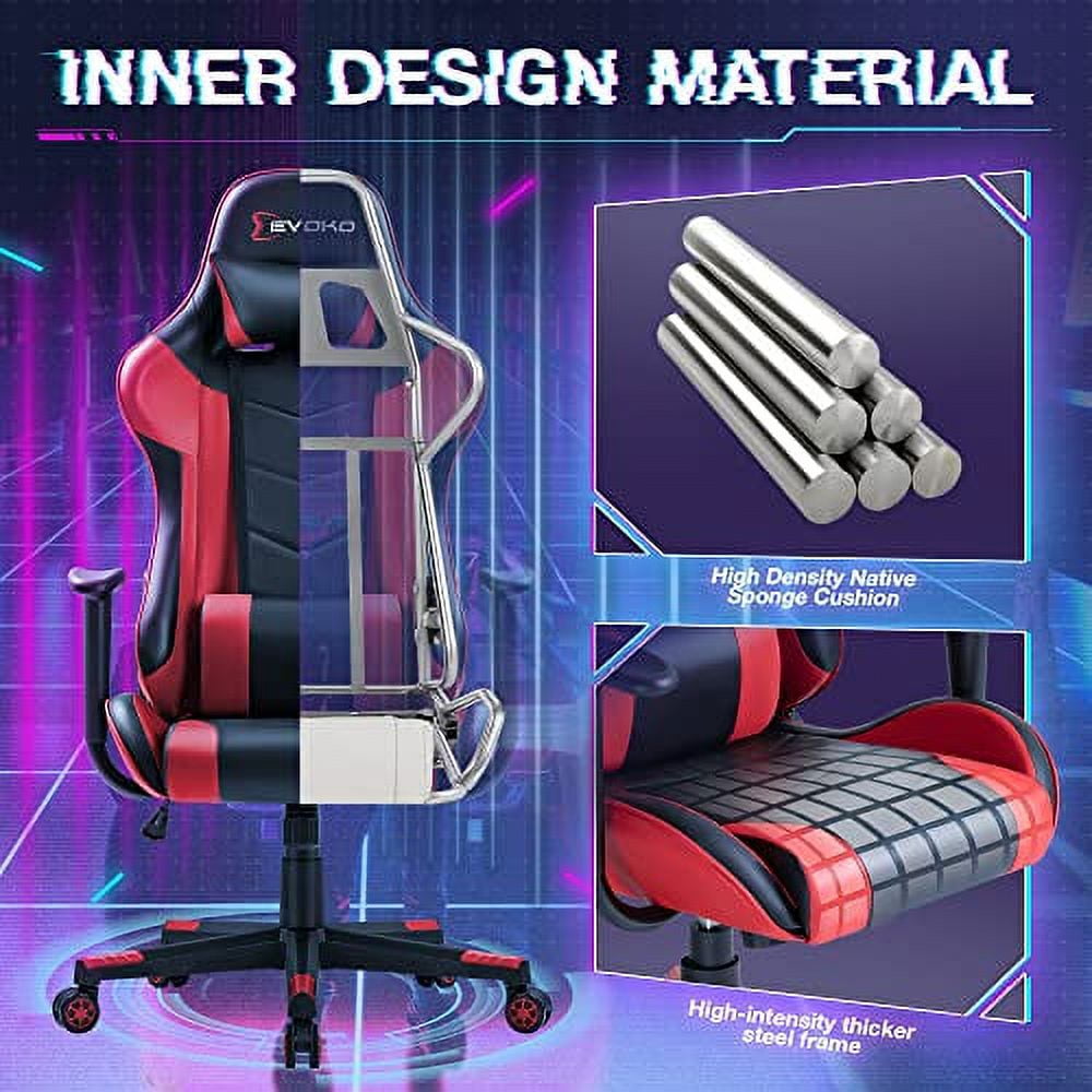 Devoko Ergonomic Gaming Chair Racing Style Adjustable Height High-Back ...