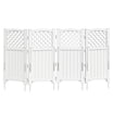 Suncast Outdoor Patio 4 Panel Screen Enclosure Gated Fence, Plastic ...