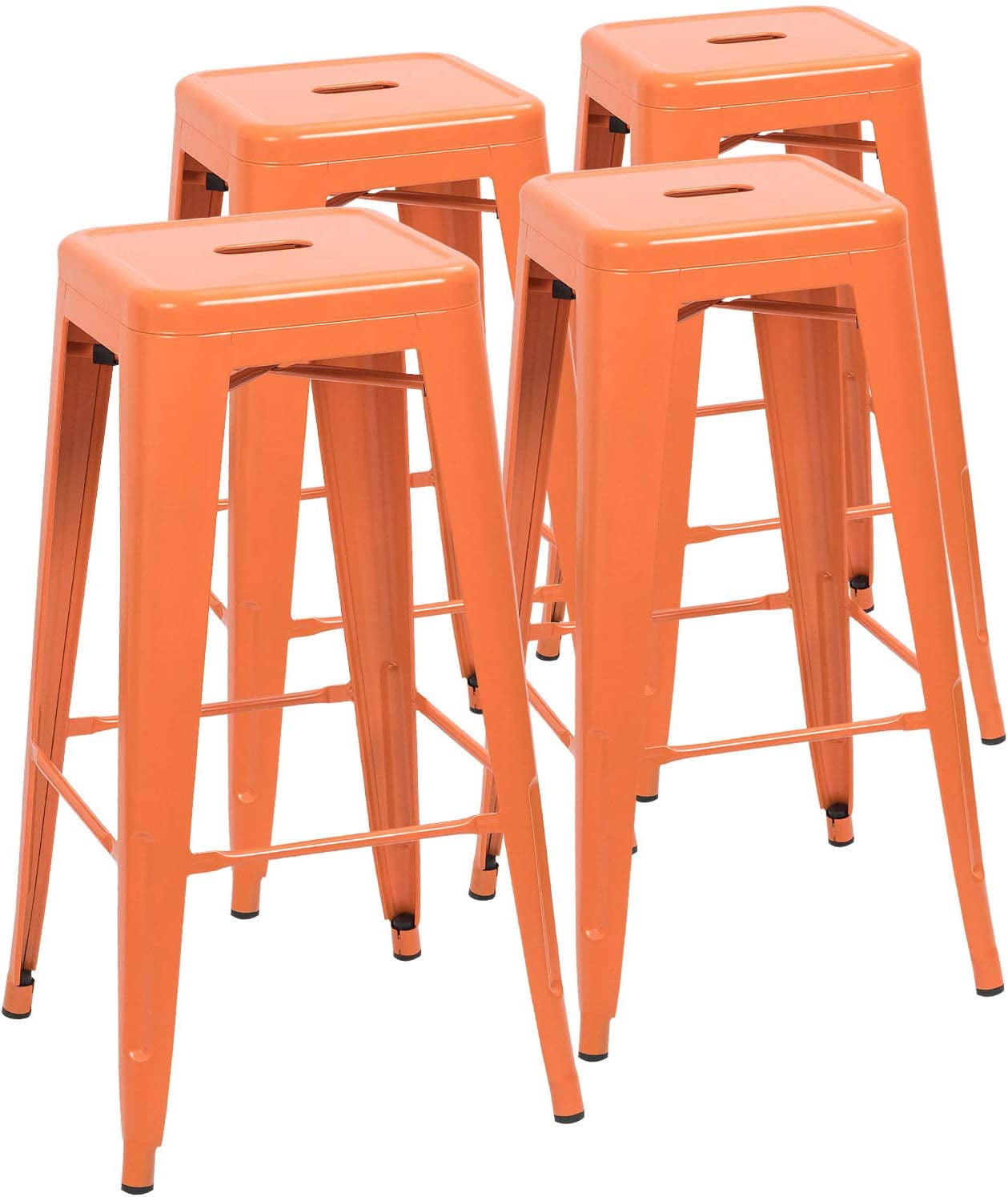 Devoko Metal Bar Stools 30" Indoor Outdoor Stackable Barstools Modern ...
