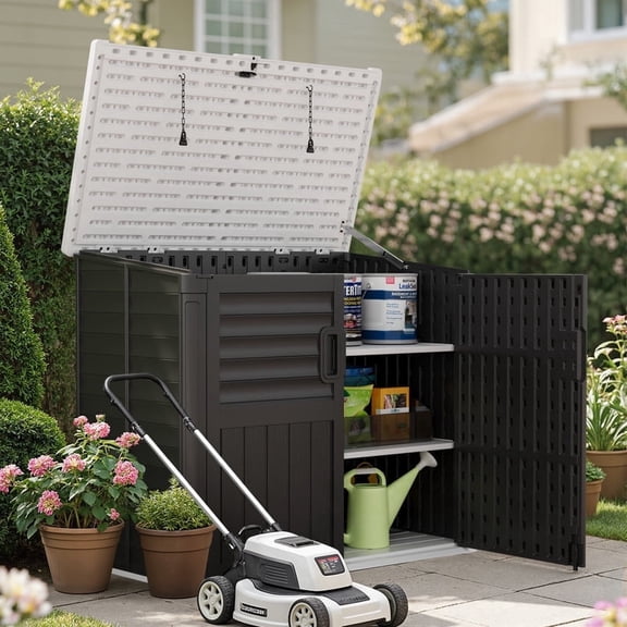 Suncast Extra Large 106 Cubic ft Vertical Outdoor Resin Storage Shed ...