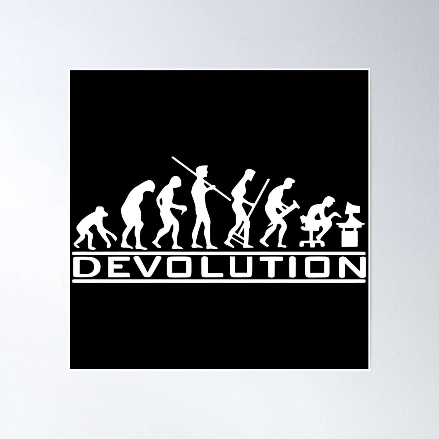 Devolution Of Man – From Evolution To Office Life Silhouette Design ...