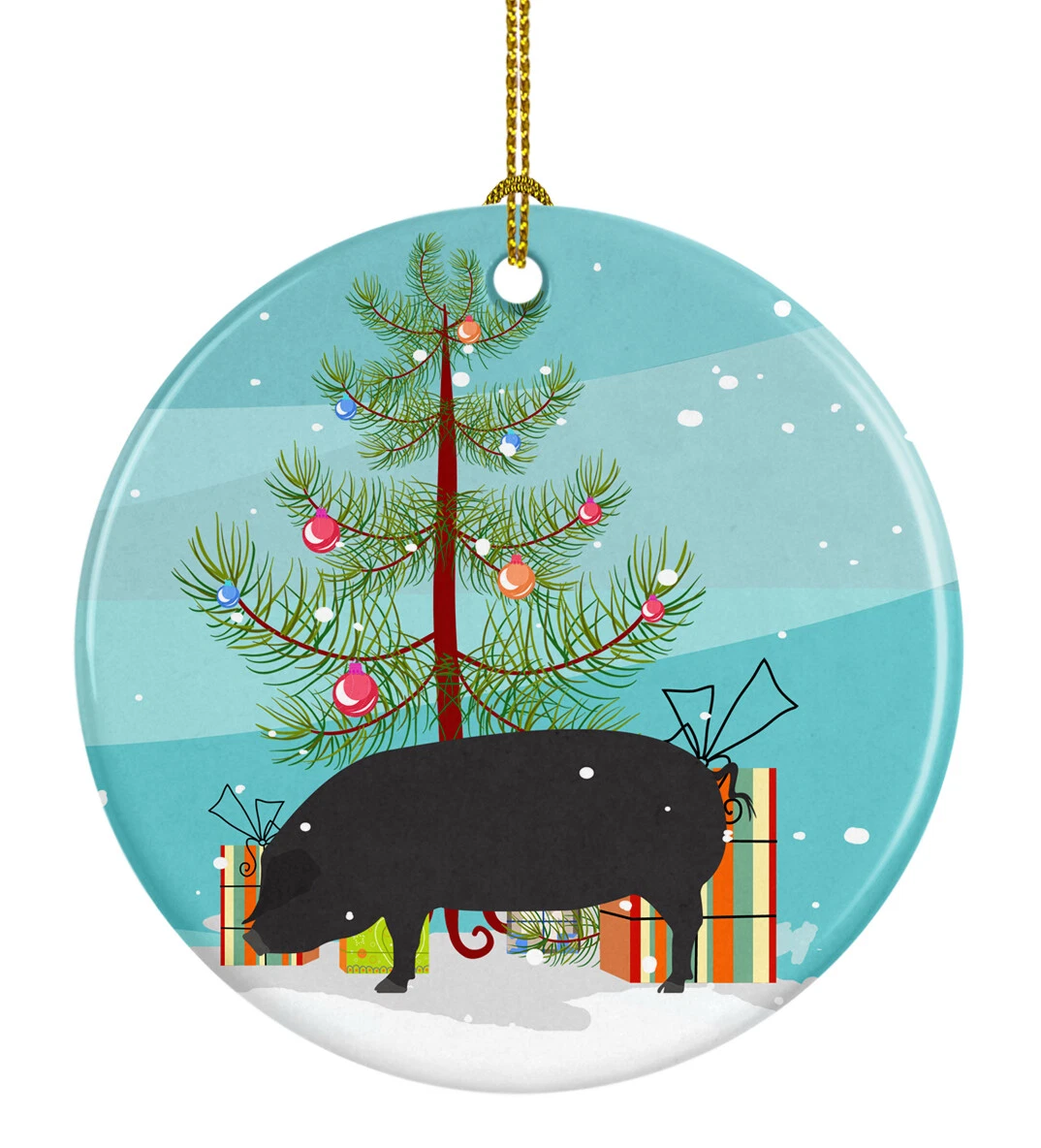 Devon Black Pig Ceramic Ornament BB9298CO1 2PCS Ornaments - Trending ...