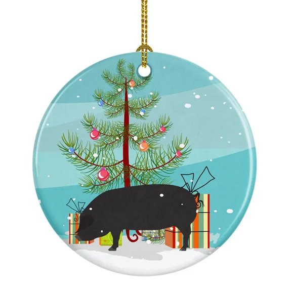 Devon Black Pig Ceramic Ornament BB9298CO1 2PCS Ornaments - Trending for Present - Walmart.com