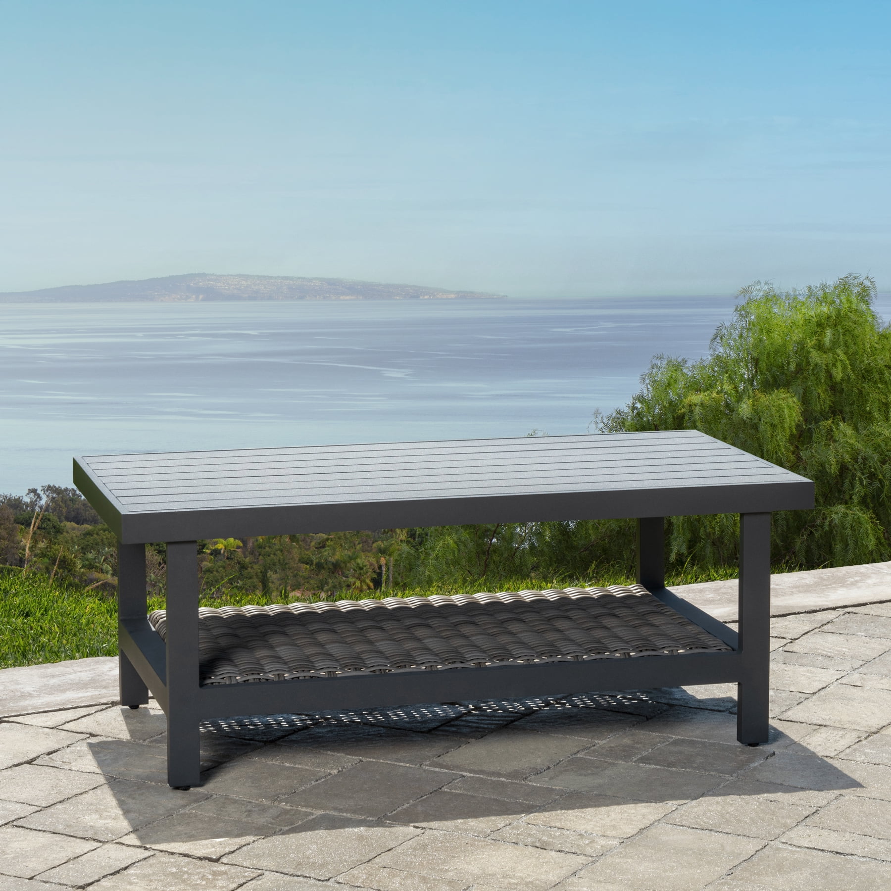 Devon & Claire Cory Outdoor Coffee Table, Beige Fabric & Beige Frame ...