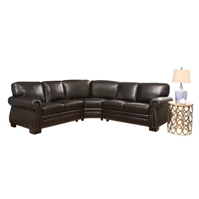 Devon & Claire Del Rey Right Facing Dark Brown Sectional - Walmart.com