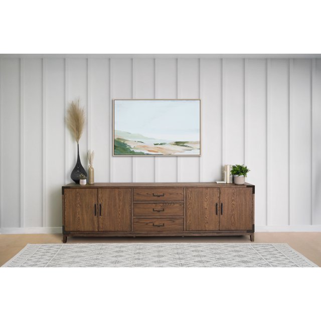 Devon & Claire Harrison 94in. Media Console, Brown - Walmart.com