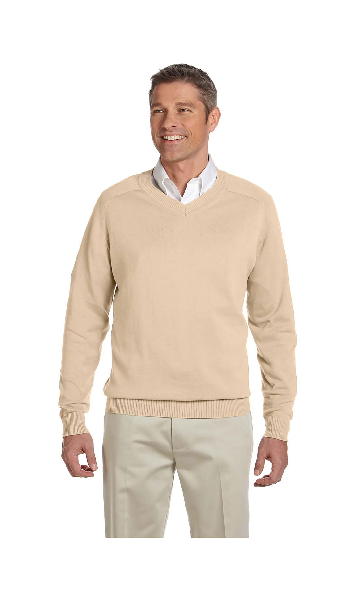 Devon & Jones Classic Men's V-Neck Sweater, Style D475 - Walmart.com