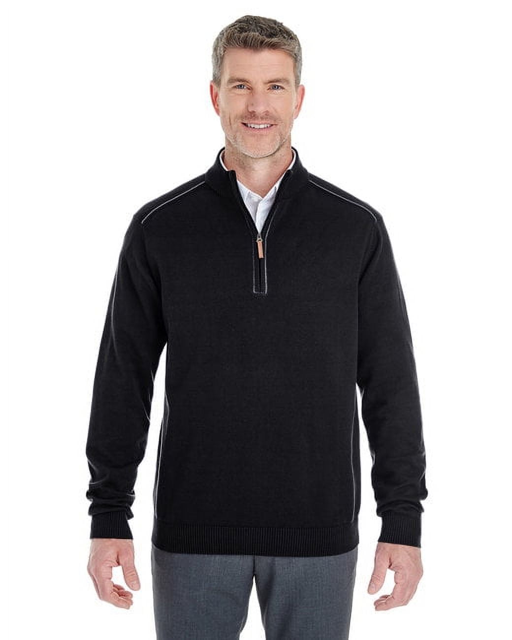 Devon & Jones DG478 Men's Manchester Fully-Fashioned Quarter-Zip ...