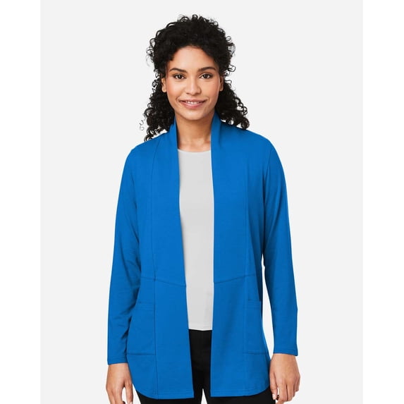 Devon & Jones DP125W Women's Raleigh Stretch Cardigan-French Blue-XL ...