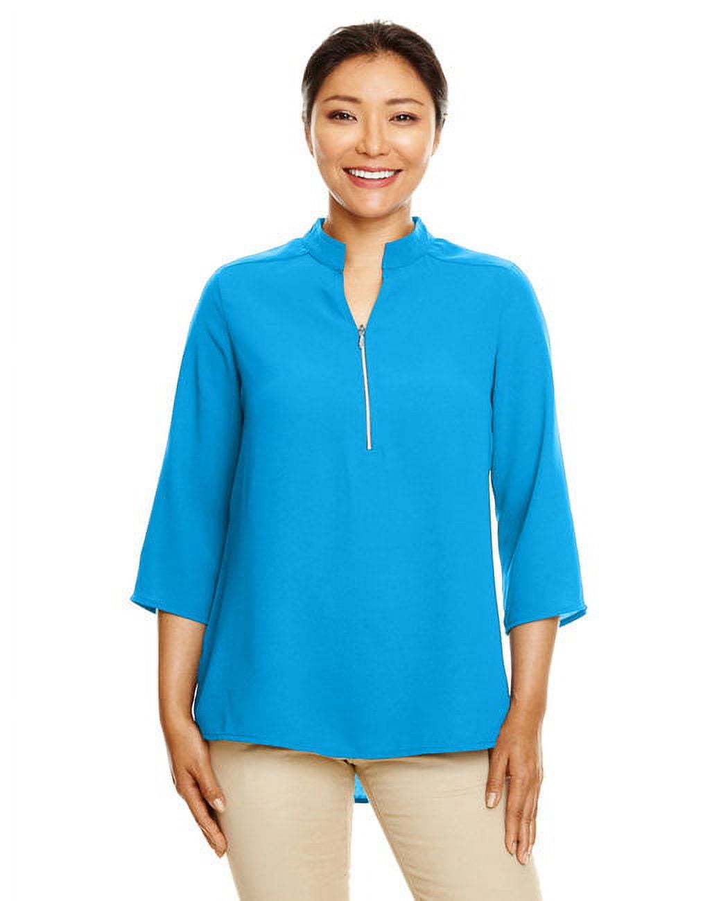 Devon & Jones DP611W Ladies Perfect Fit 3/4-Sleeve Crepe Tunic ...