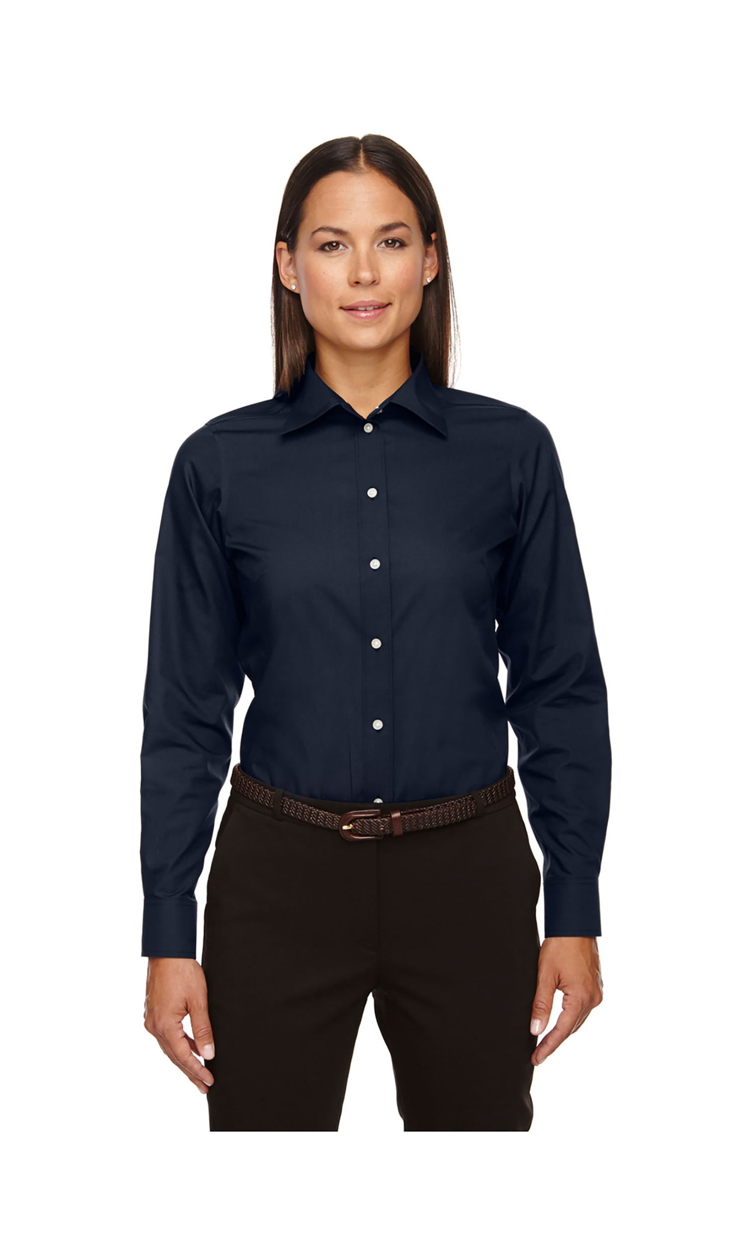 Devon & Jones Ladies Classic Fit Solid Dress Shirt. D620W. - Walmart.com