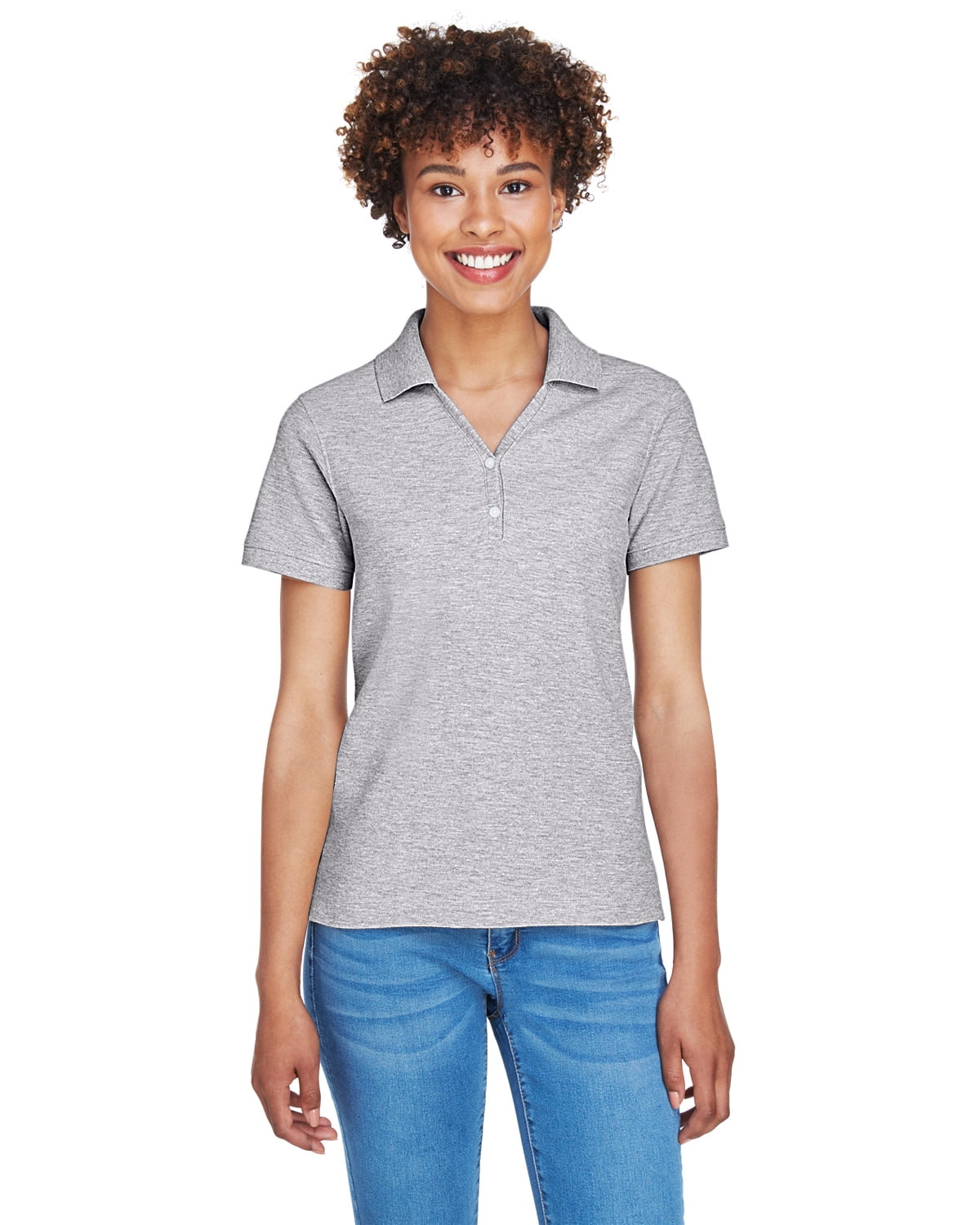 Devon & Jones Ladies' Pima PiquÃ© Short-Sleeve Y-Collar Polo - D100W ...