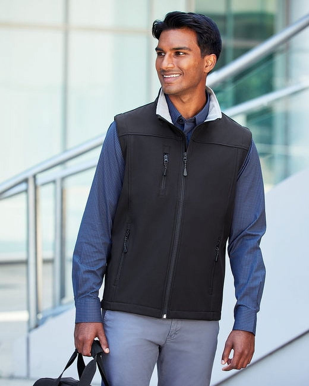 Devon & Jones Men's Soft Shell Vest - Medium - Navy - Walmart.com