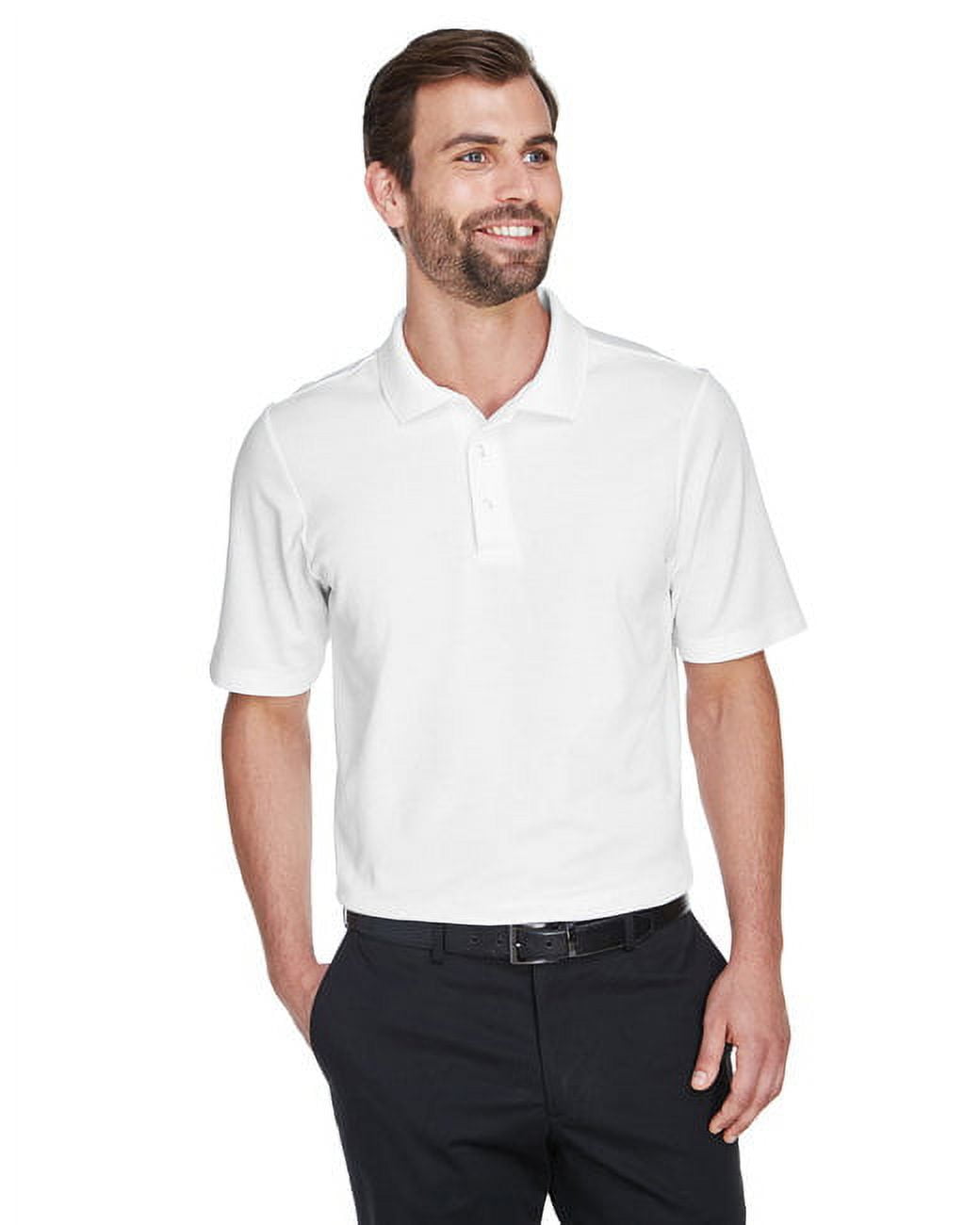 Devon & Jones DG20 Men's CrownLux Performance Plaited Polo-White-5XL ...