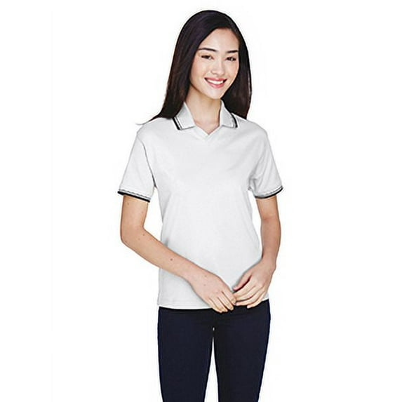 Devon & Jones D140W Polo Shirt Women's Short Sleeve Pima Interlock ...