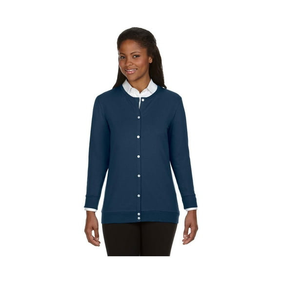 Devon & Jones DP181W Ladies Perfect Fit Ribbon Cardigan - Walmart.com