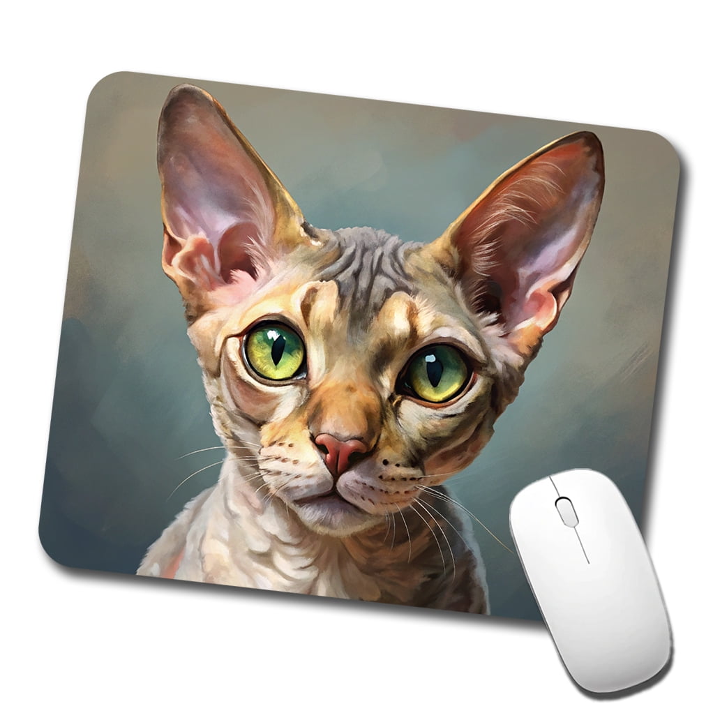Devon Rex Cat Illustration Mouse Pad Low Profile Gaming Mat - Walmart.com