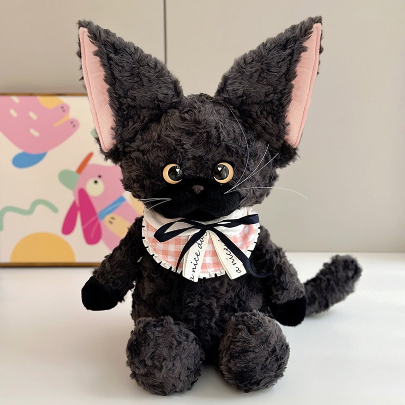 Devon Rex Cat Plush Toy, Curly Cat Stuffed Animal Pillow Doll for Girls ...