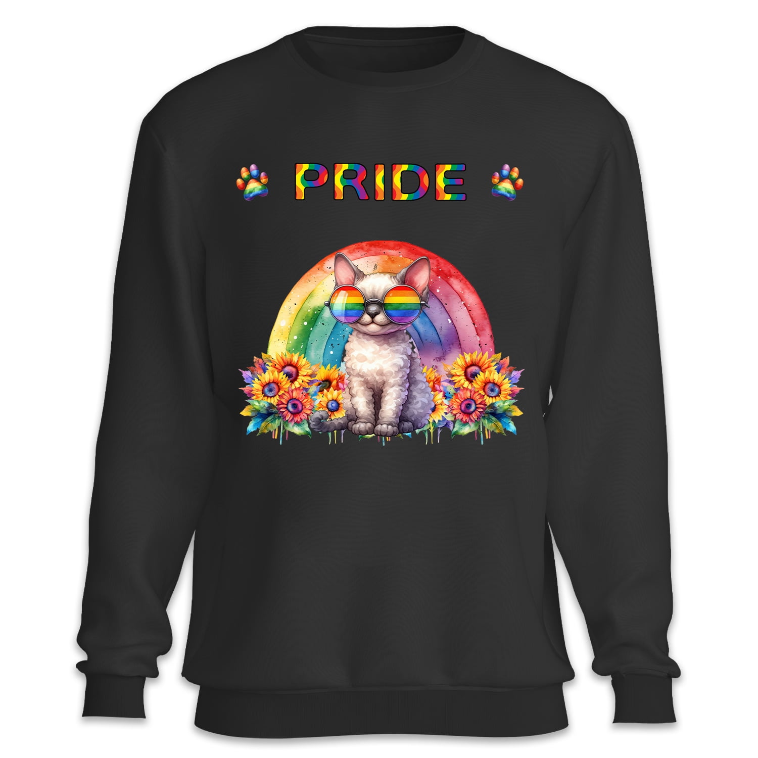 Devon Rex Celebrates Rainbow Pride Month LGBT LGBTQ+ Sweatshirt Unisex ...