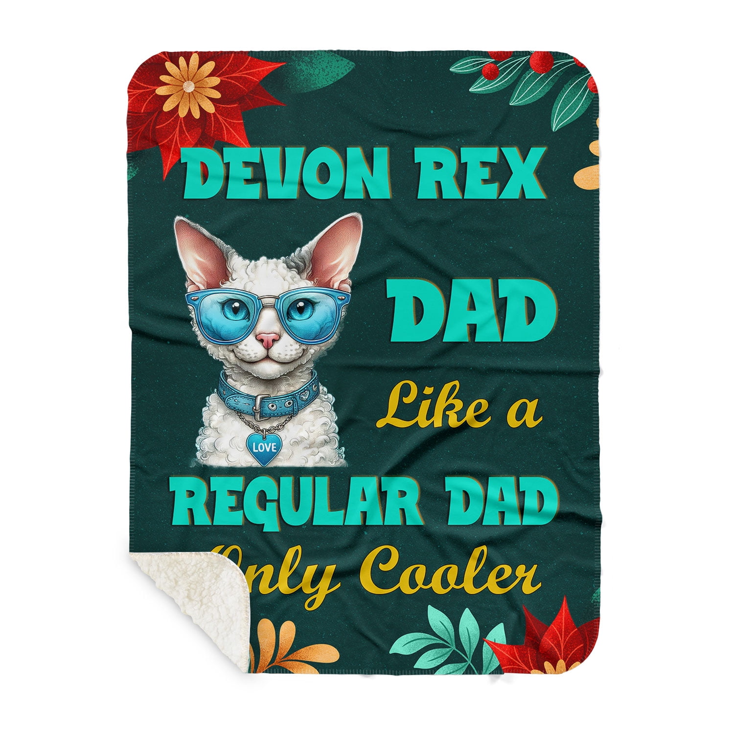 Devon Rex Dad Like a Regular Dad Only Cooler Happy Father's Day Cozy ...
