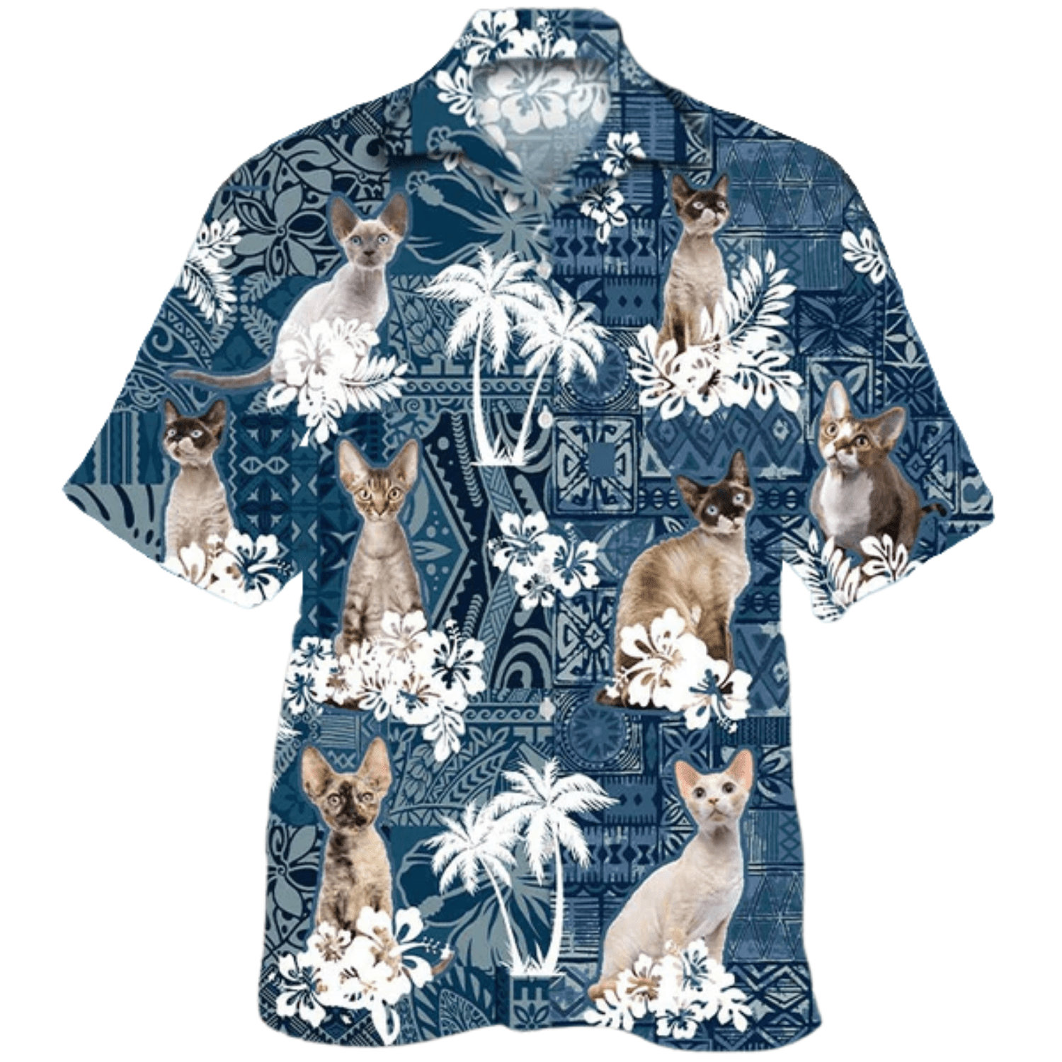 Devon Rex Hawaiian Shirt, All Over Printed Animal Hawaiian Shirt, Cat ...