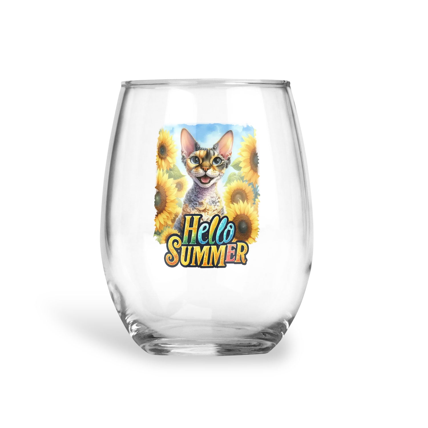 Devon Rex Hello Summer Sunshine Sunflowers Spring Retro Vintage 15oz ...