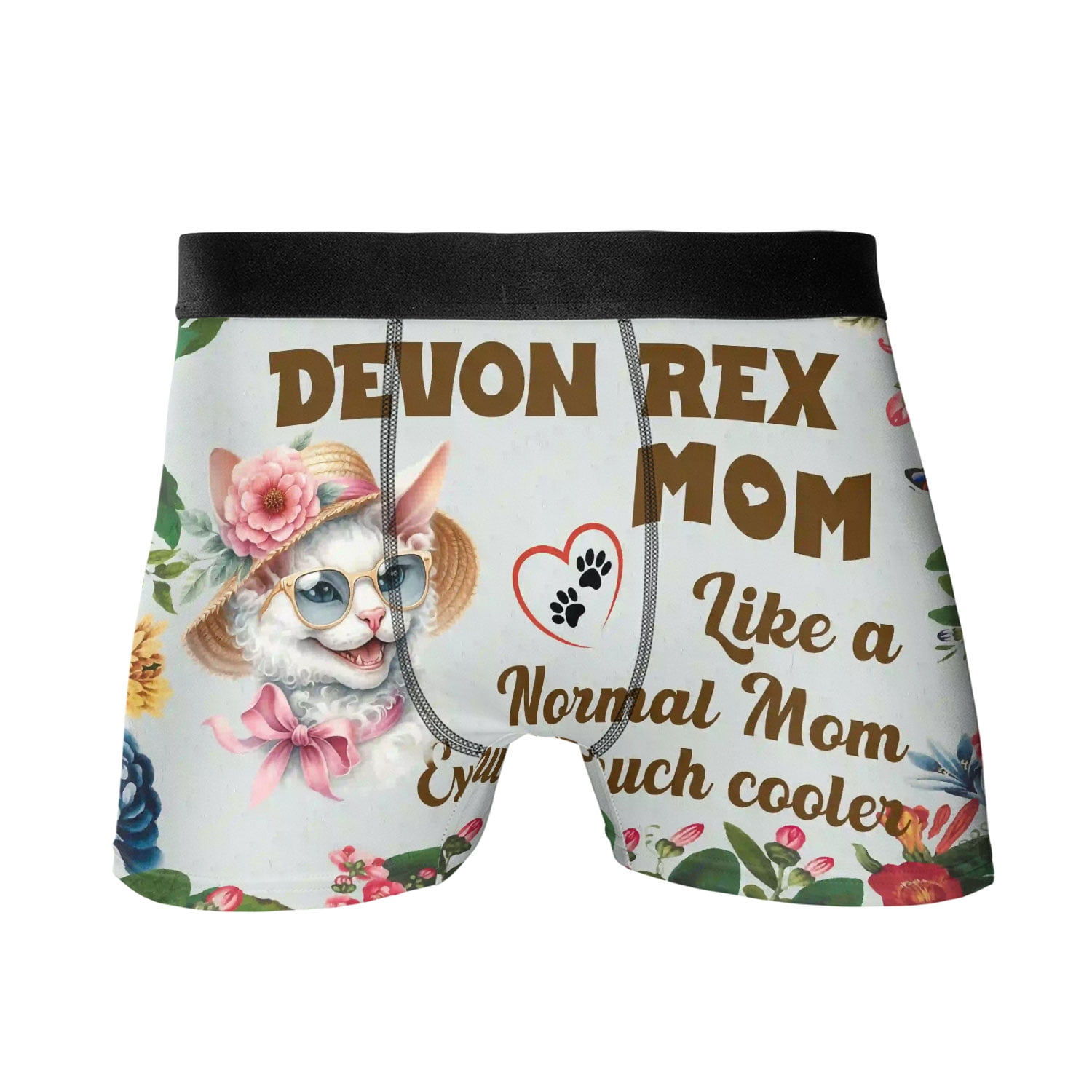 Devon Rex Mom Like a Normal Mom Except Much Cooler Happy Mother's Day All Over Print Boxer ...